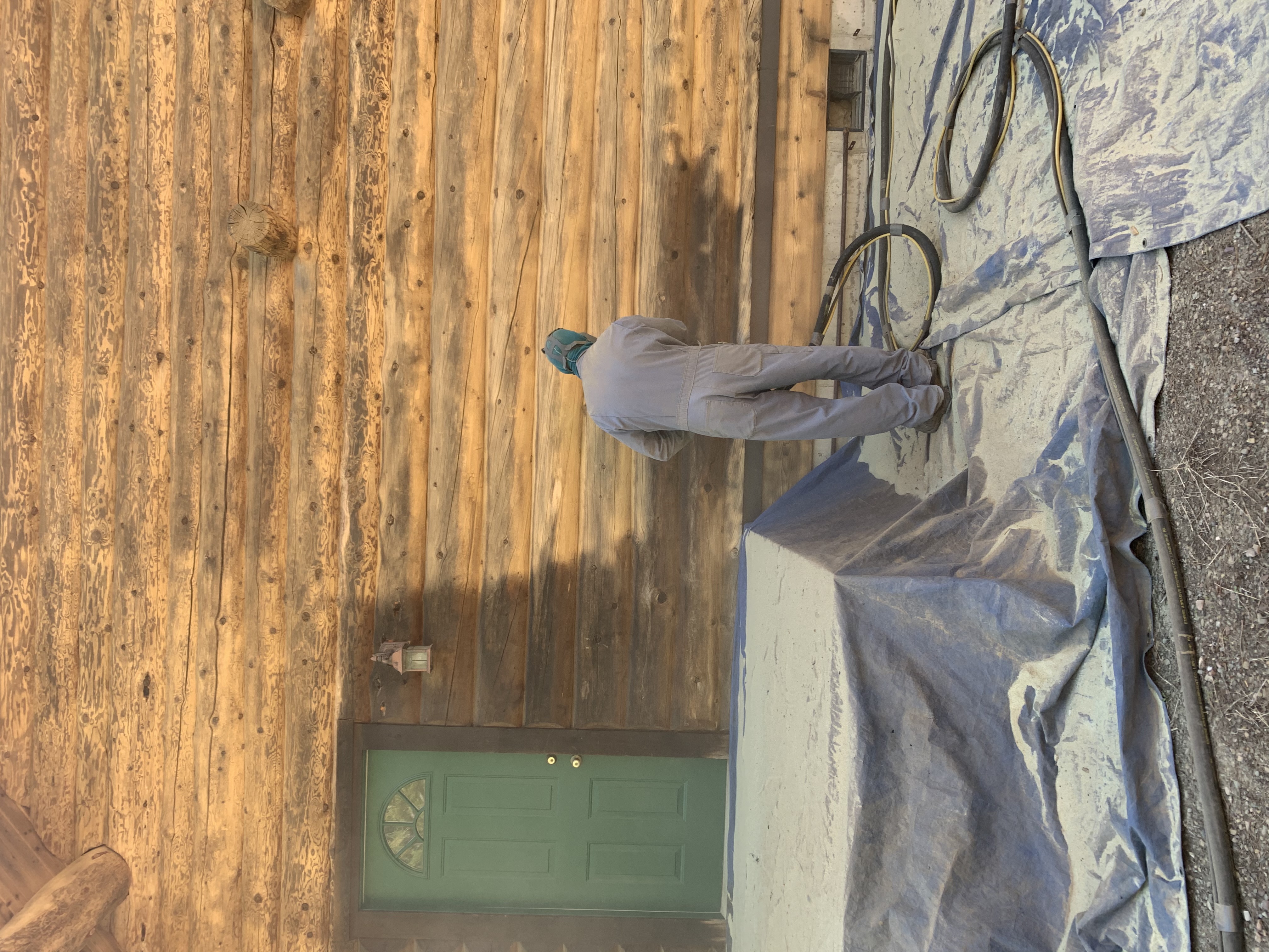 Rocco's Log Restoration: Media Blasting Montana